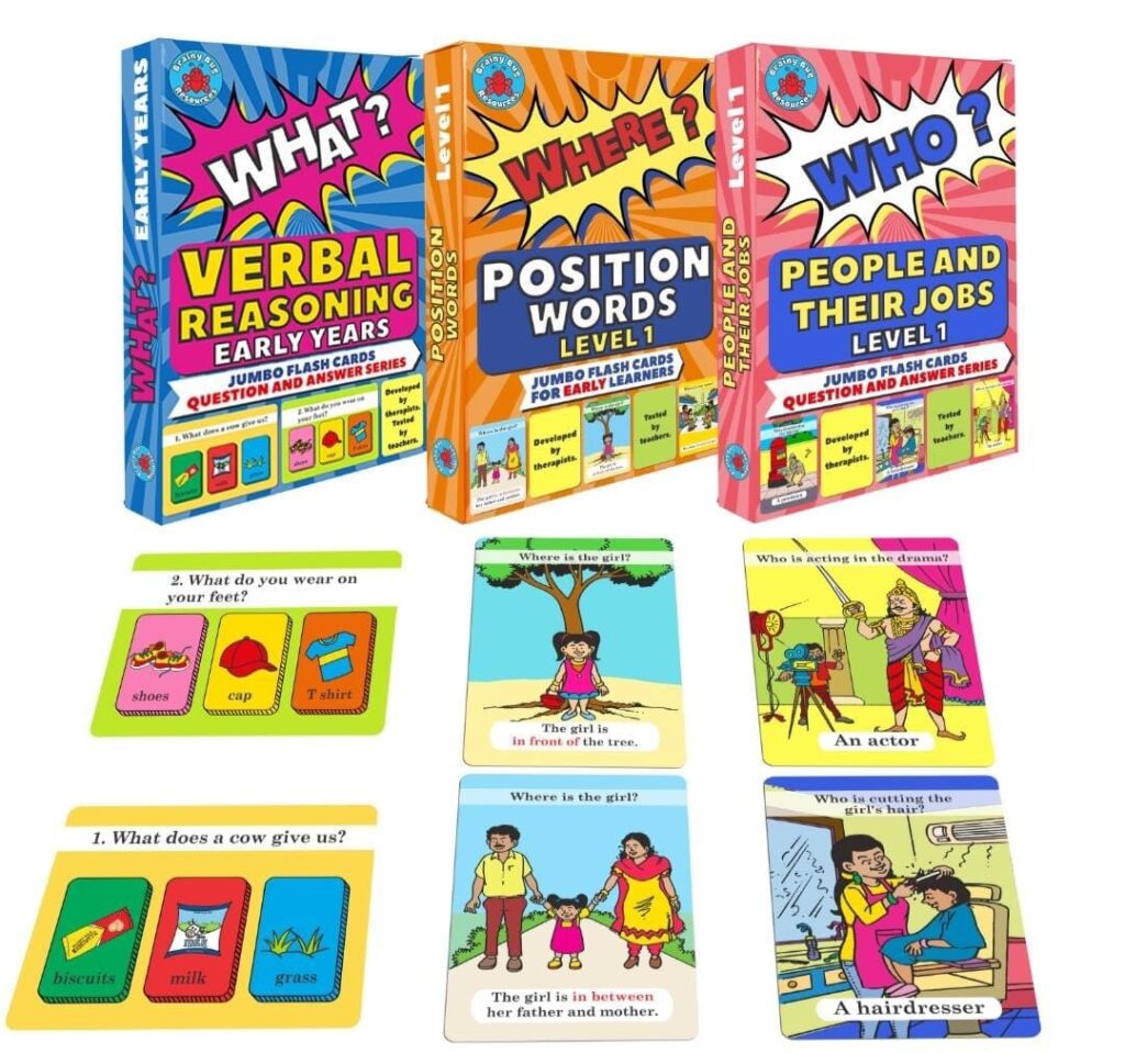 90 cards to teach Who? What? And Where? questions – Special Supplies