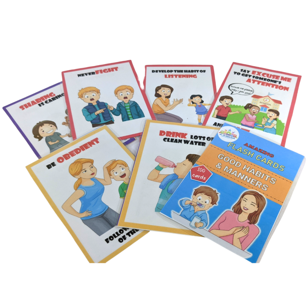Good habits and Manners flashcards(50 Flash Cards) – Special Supplies