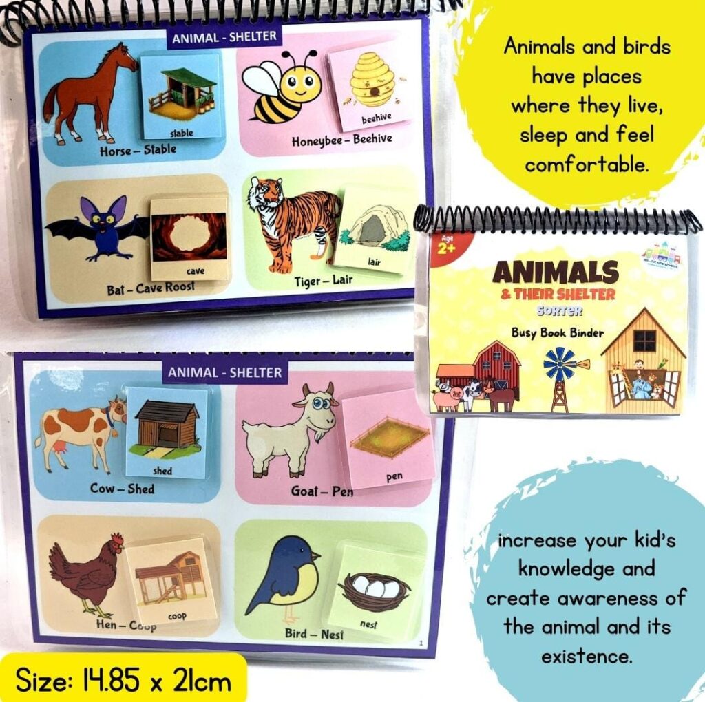 Busy Book – Animals and their Shelter – Special Supplies